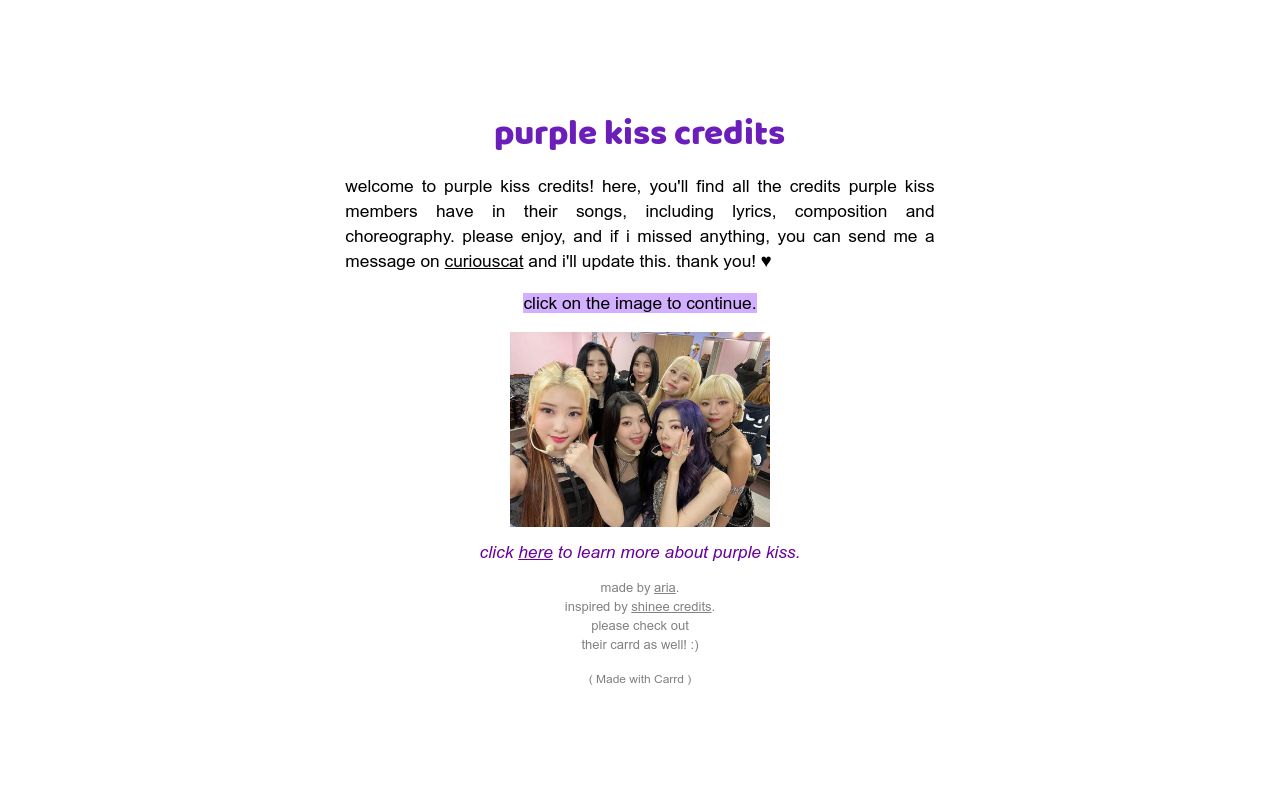 purple kiss credits
